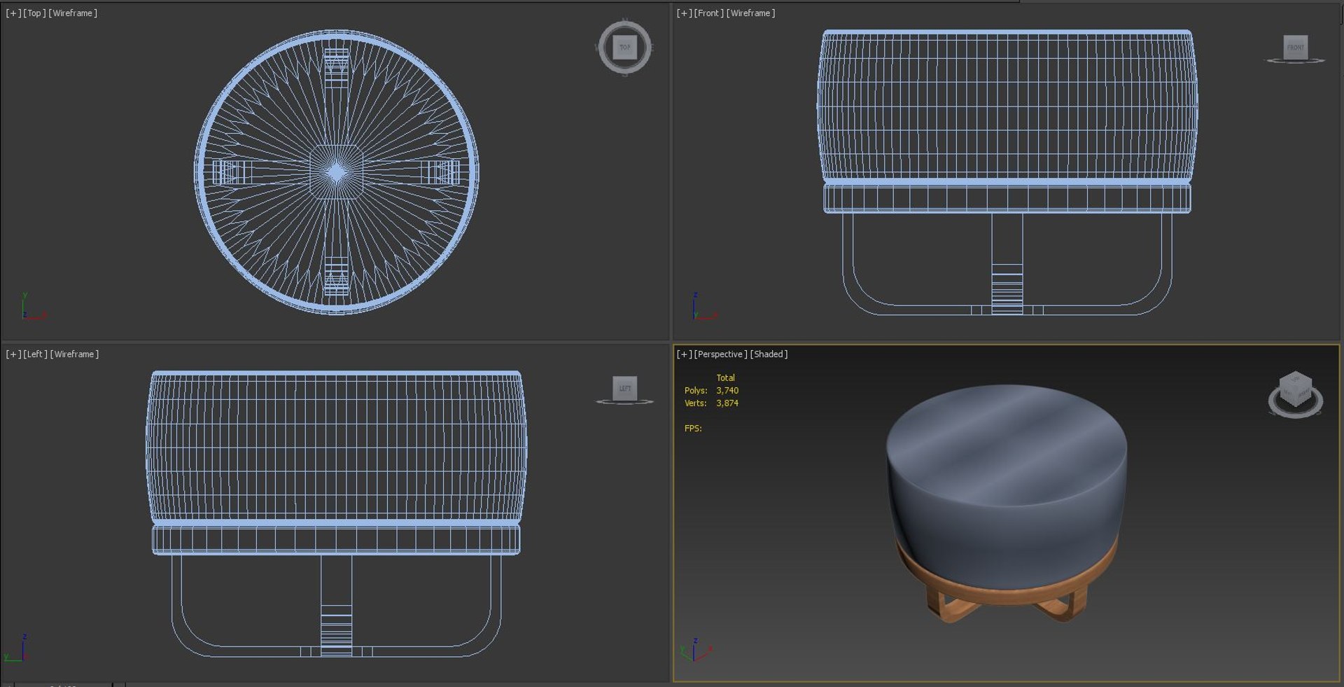 Footstool 3D model - TurboSquid 1603754