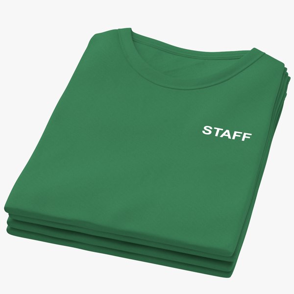 Female Crew Neck Folded Stacked Green Staff 02 3D - TurboSquid 1790846