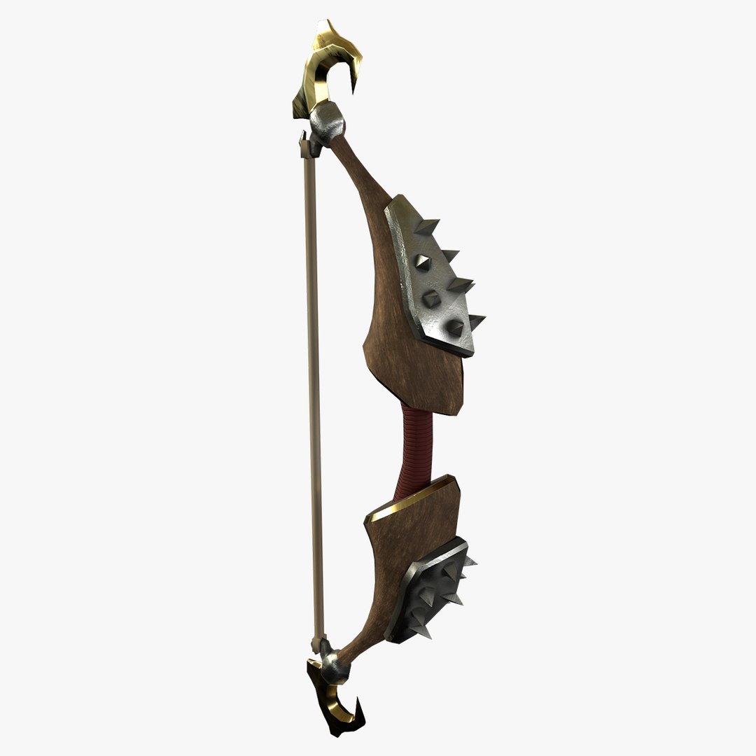 3D model Game Ready Low Poly Fantasy Battle Bow - TurboSquid 1850718
