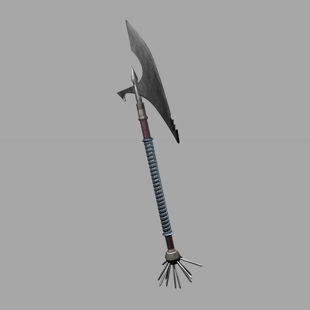 C4d Serrated Battle Axe