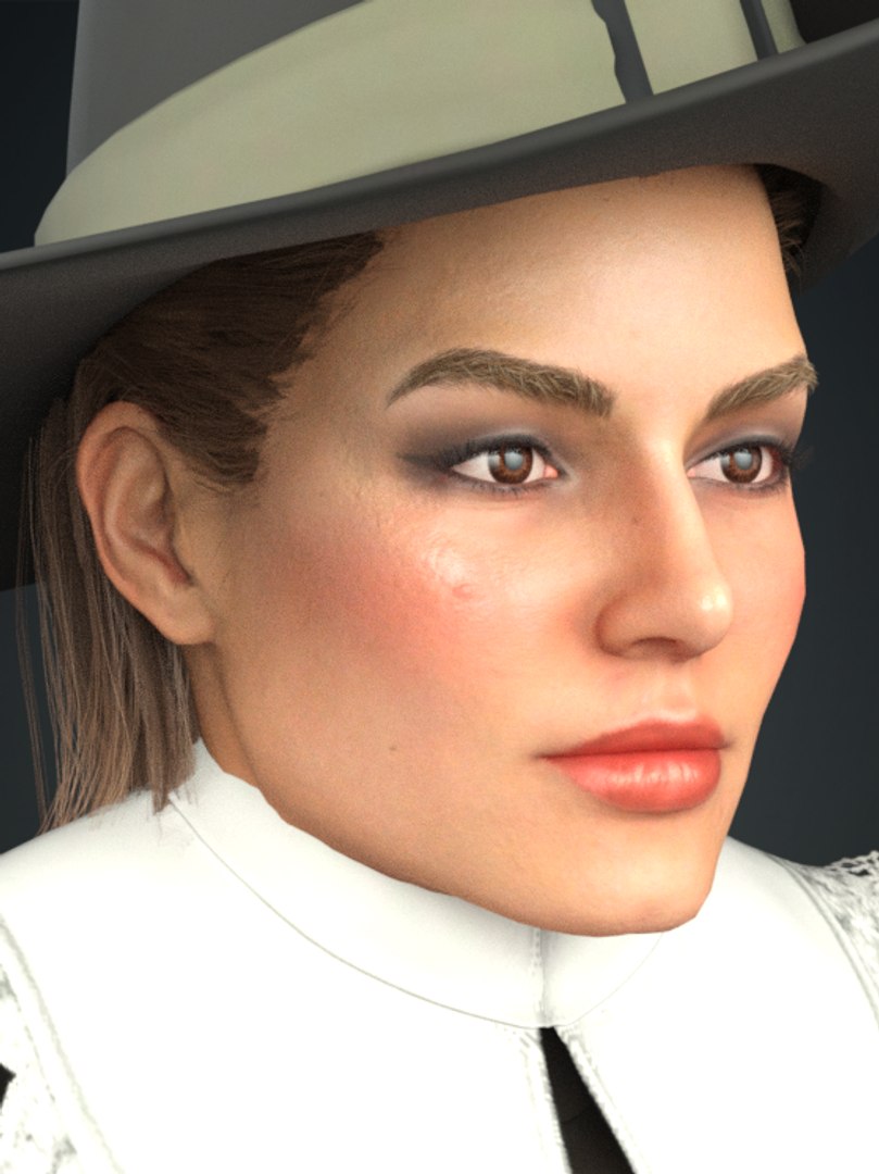 3D model Realistic Rigged Western Warrior Girl Character 3D Model ...