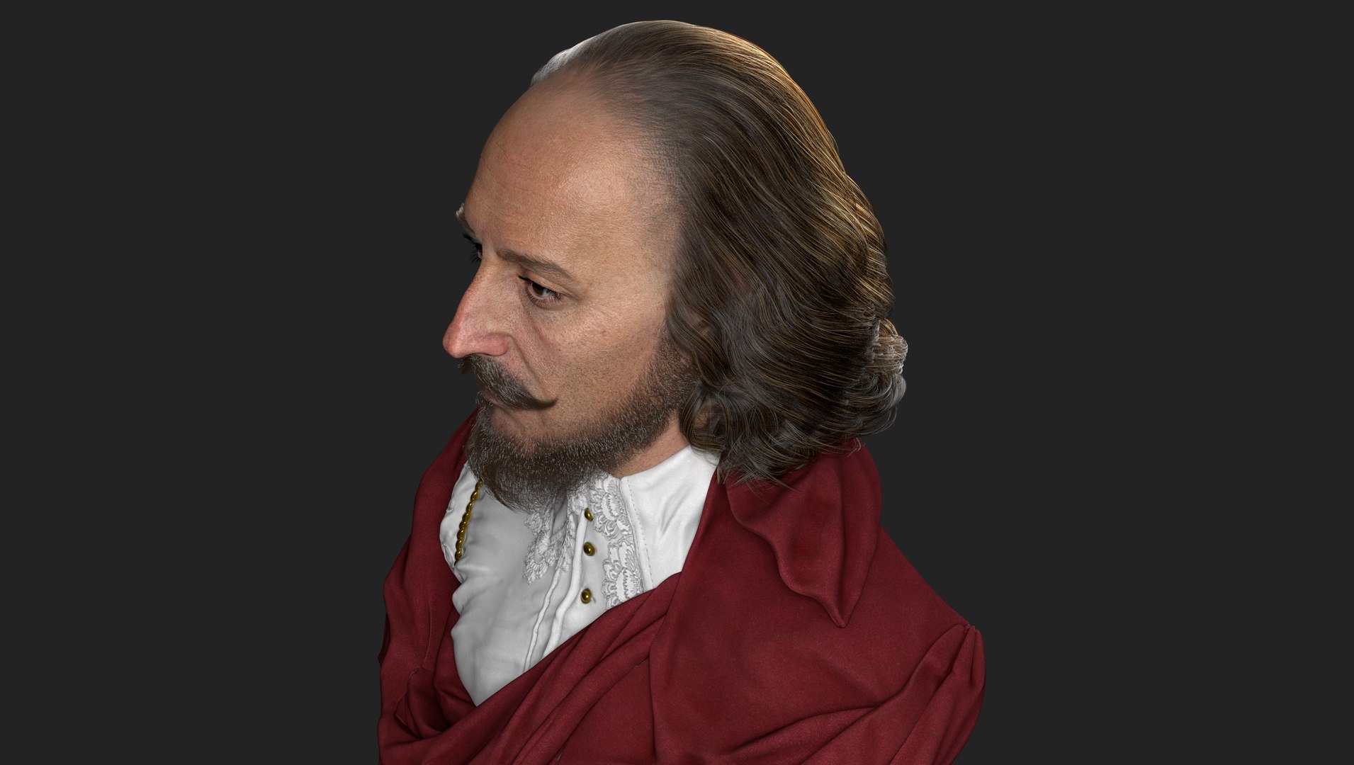 Shakespeare Bust 3D Model - TurboSquid 2219707