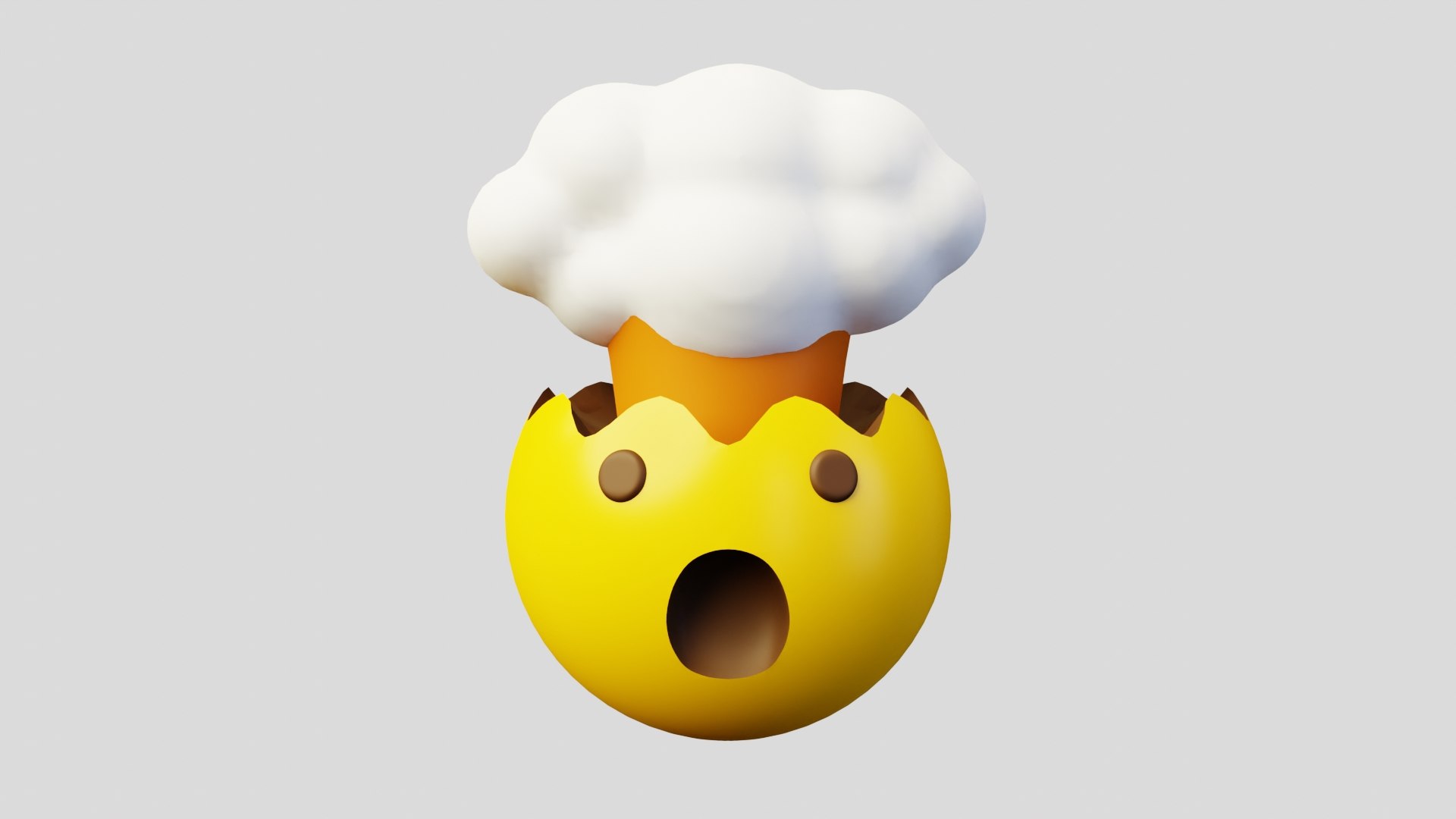 Exploded Head or Stress Emoticon Emoji or Smiley 3D - TurboSquid 2113540