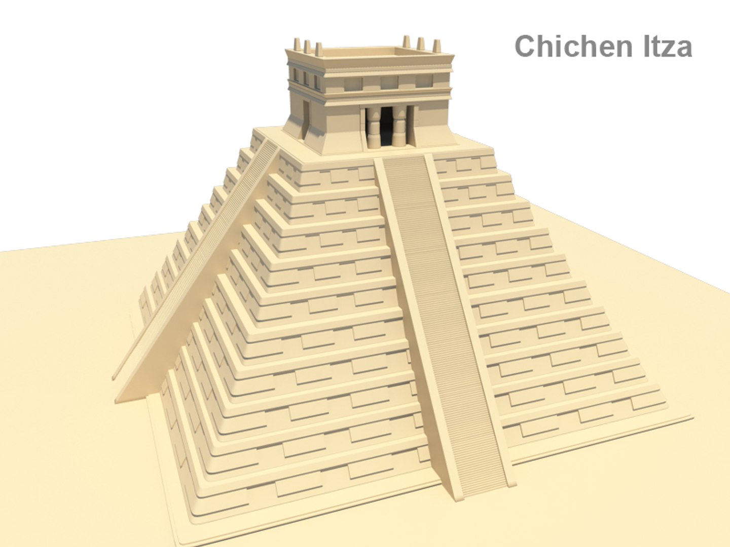 chichen itza 3d model