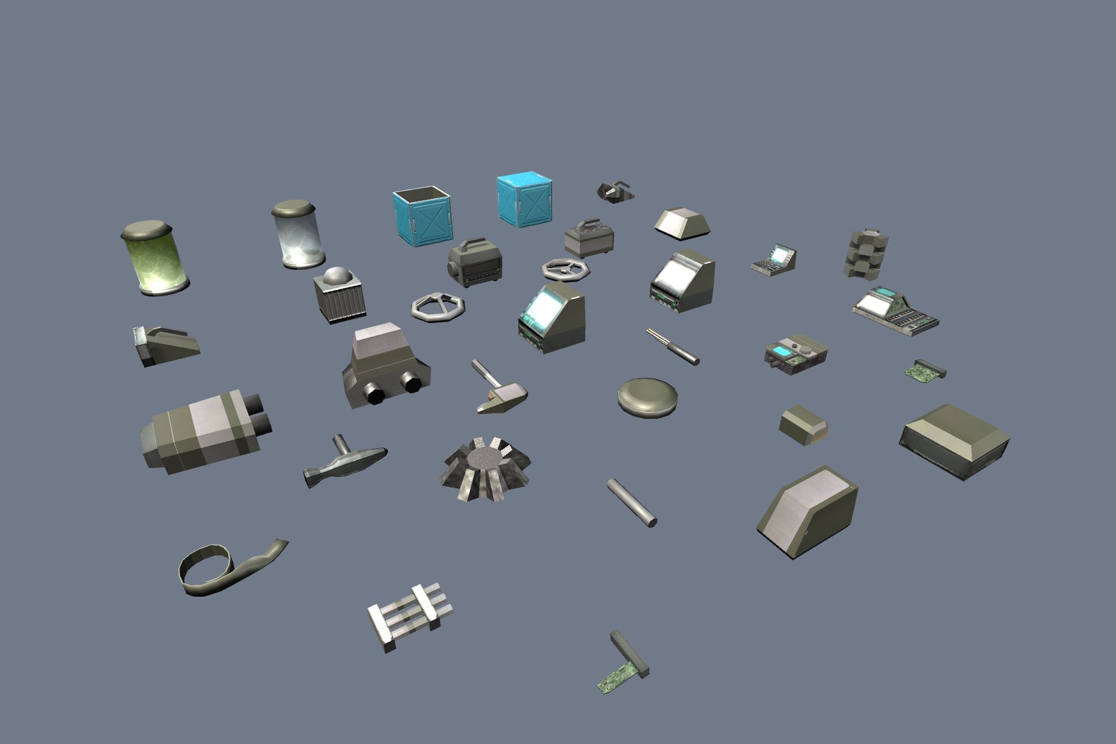 Sci-fi Objects Pack 1 3D - TurboSquid 1714848
