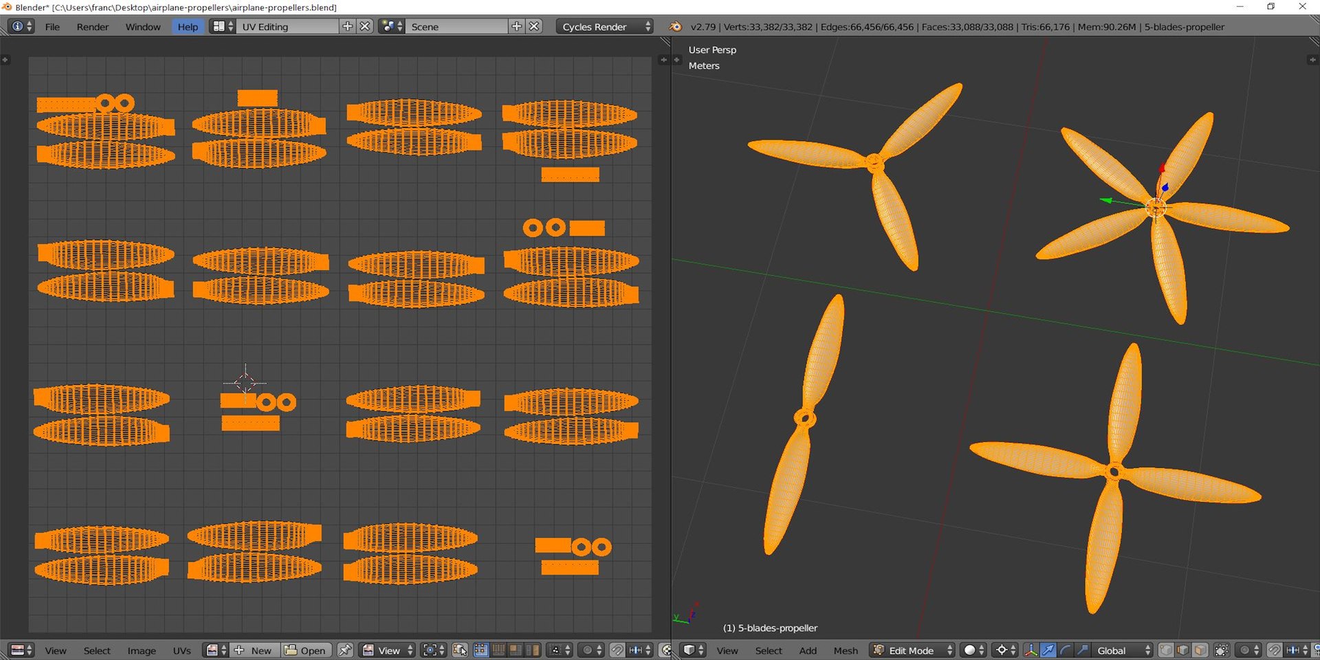 3D Airplane Propellers Model - TurboSquid 1754825