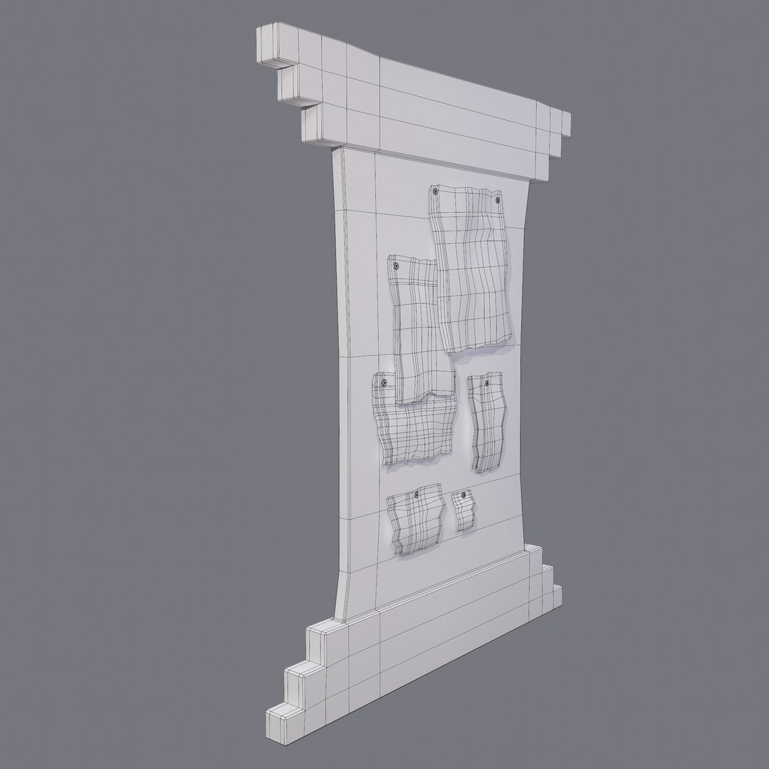 Worn medieval notice board 3D model - TurboSquid 1443368