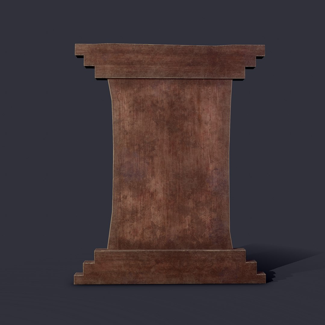 Worn medieval notice board 3D model - TurboSquid 1443368