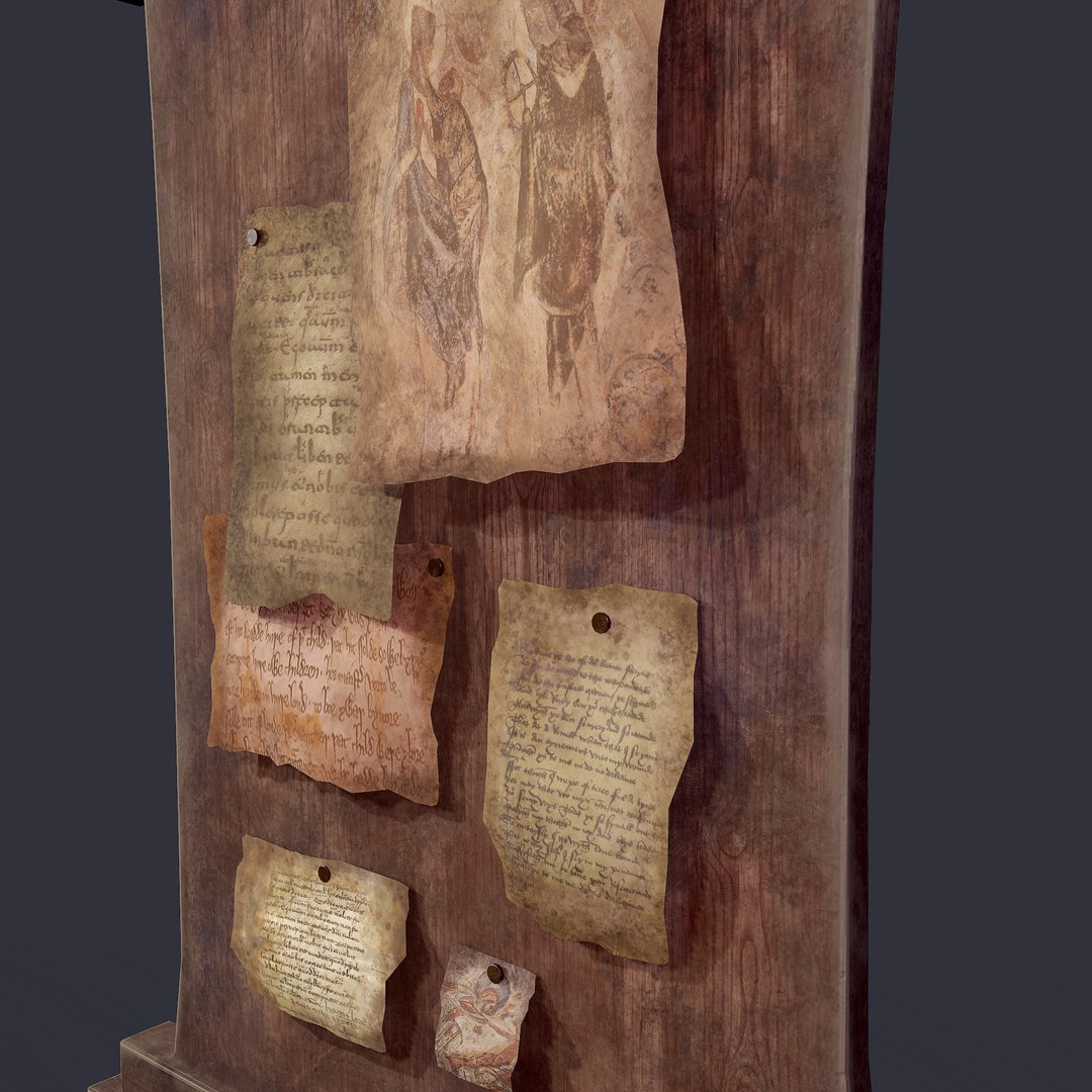 Worn medieval notice board 3D model - TurboSquid 1443368