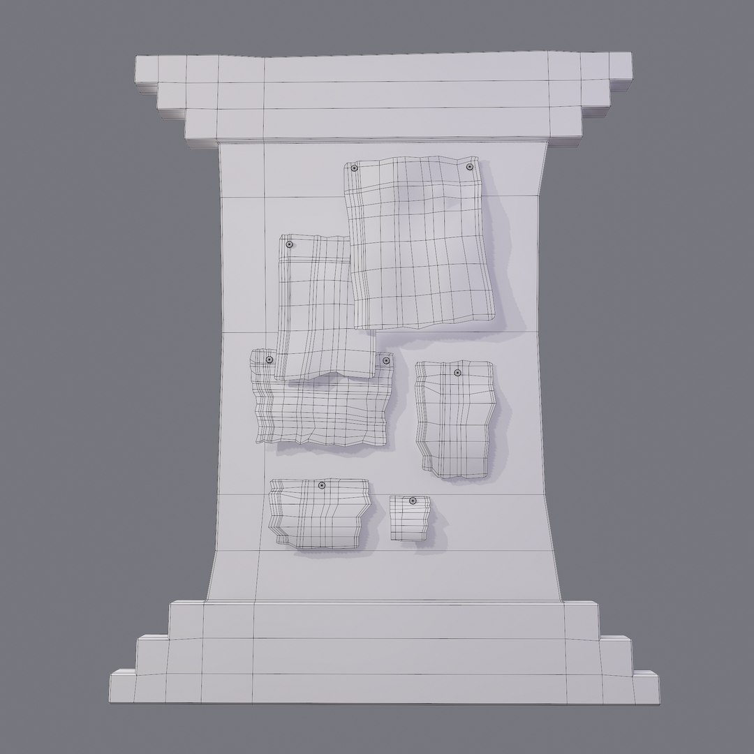 Worn medieval notice board 3D model - TurboSquid 1443368