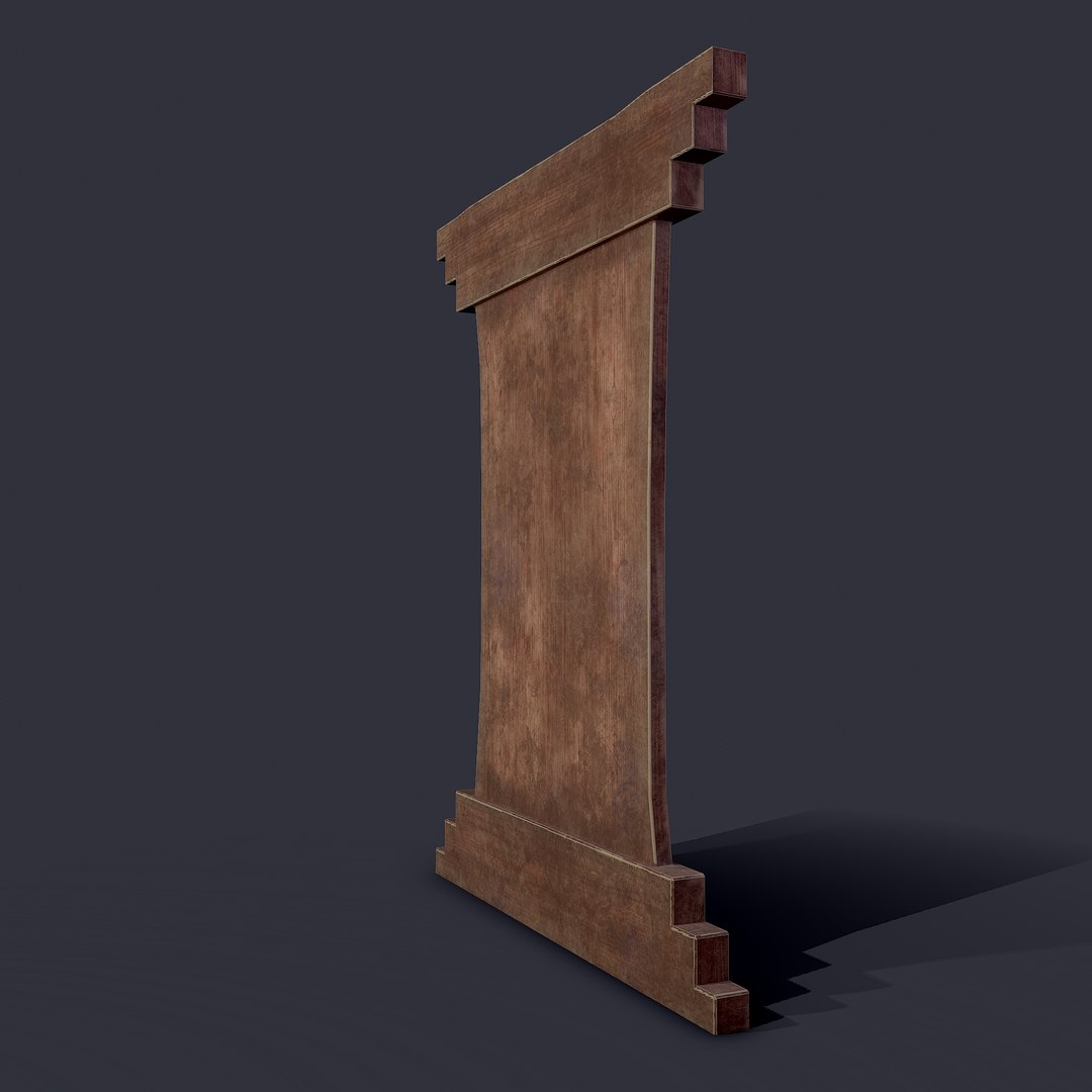 Worn medieval notice board 3D model - TurboSquid 1443368