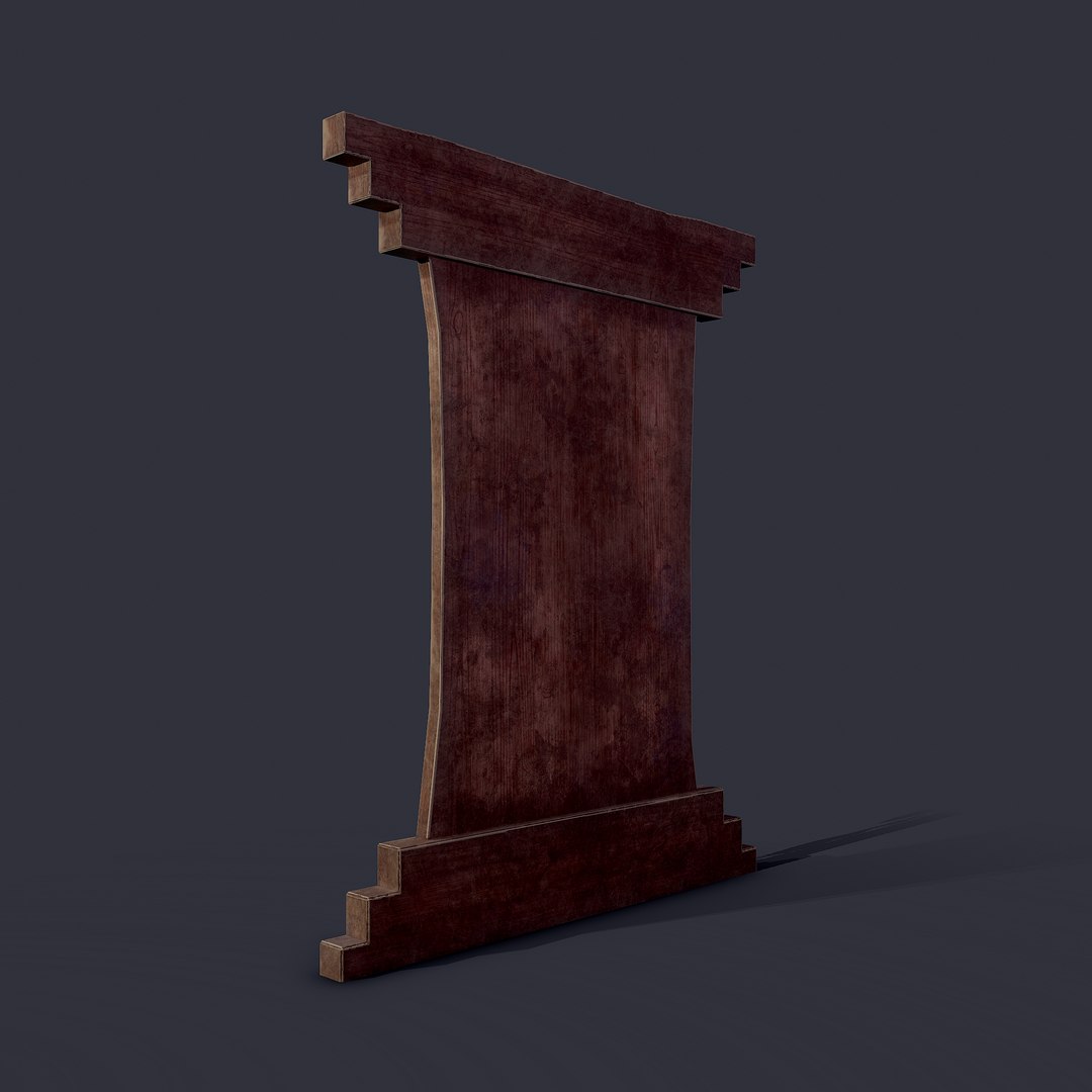 Worn Medieval Notice Board 3D Model - TurboSquid 1443368