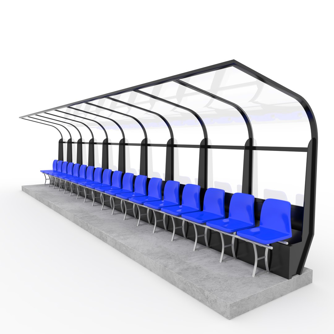 Soccer Bench 02 3D Model - TurboSquid 2363595