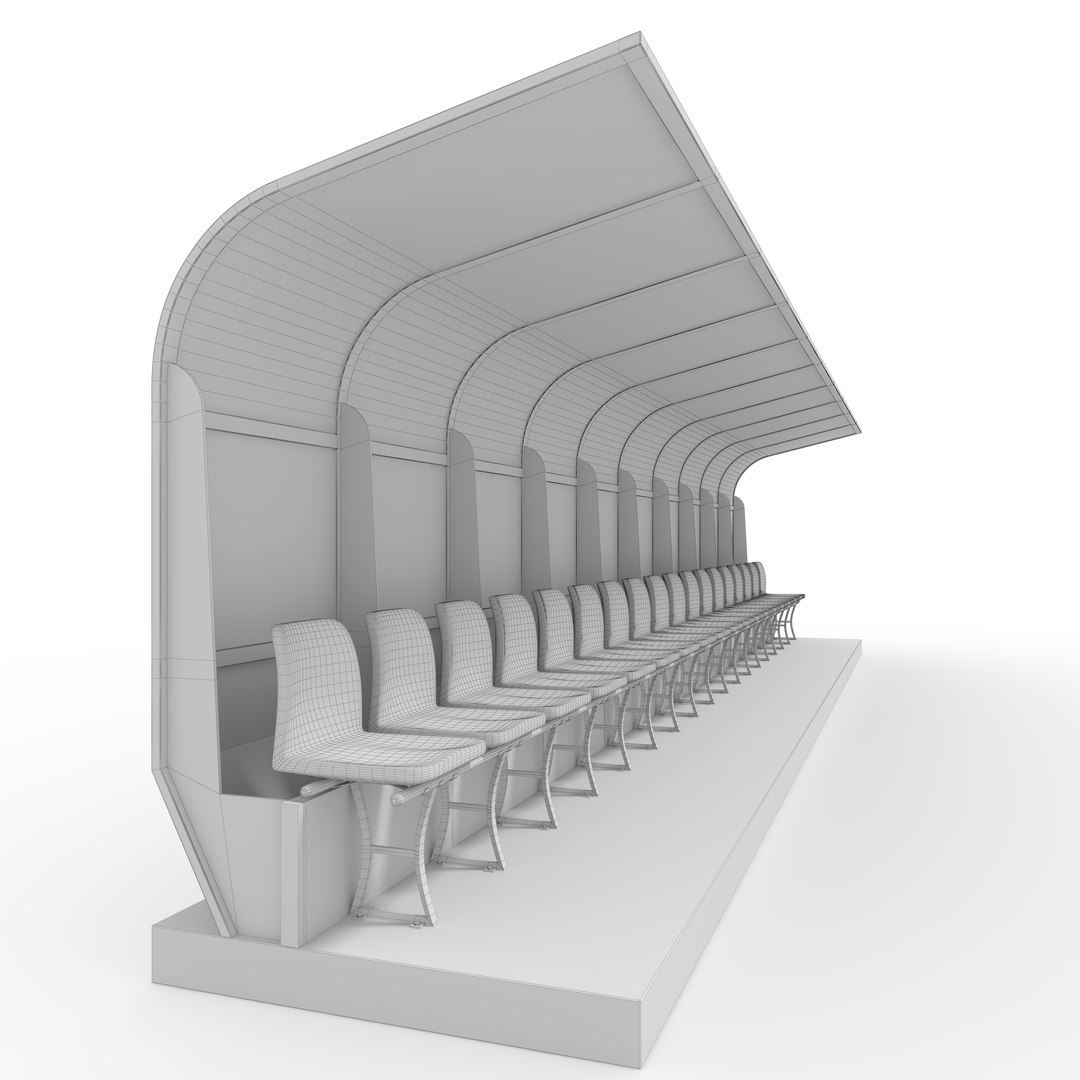 Soccer Bench 02 3D Model - TurboSquid 2363595