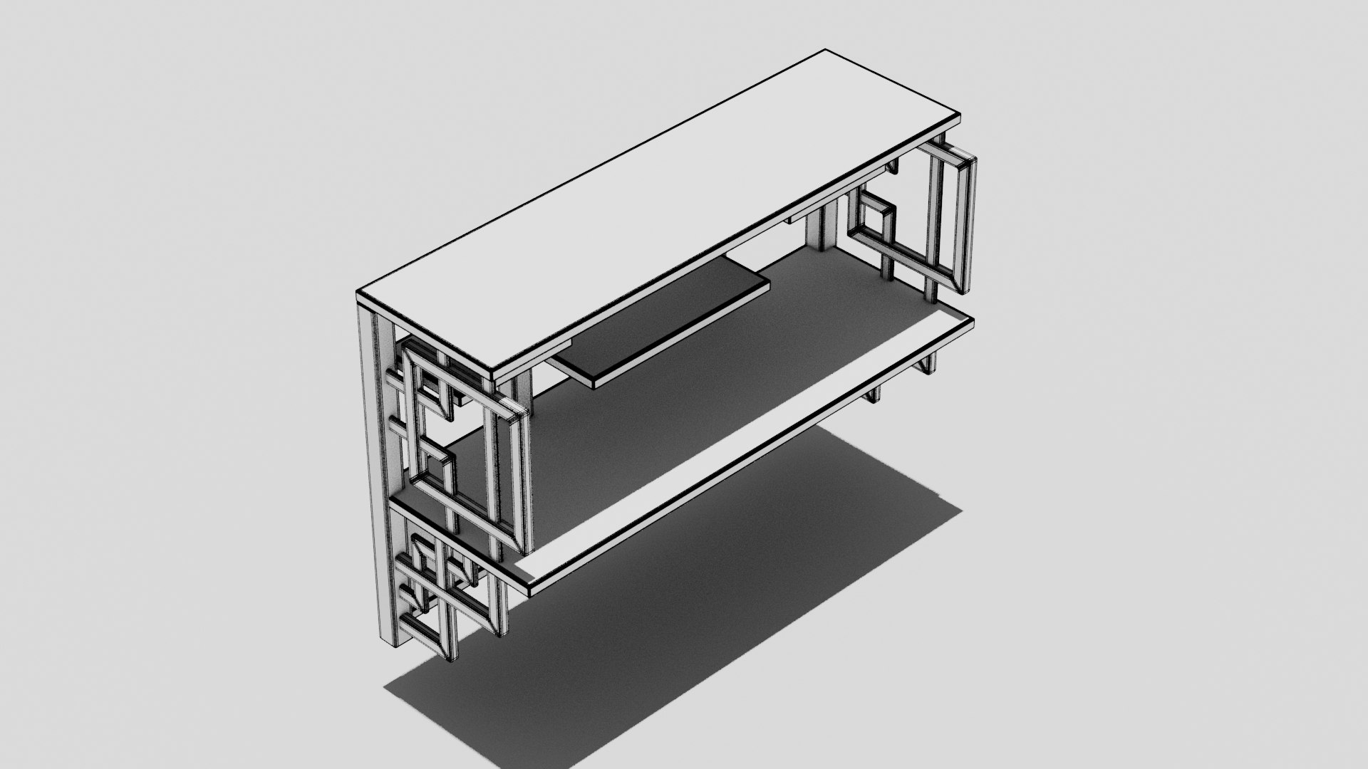 Chinese Trade Furniture Kit - 15 Wall Shelf 3D Model - TurboSquid 2033235