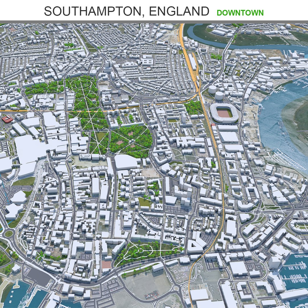 3D Model Southampton Downtown England - TurboSquid 1989918