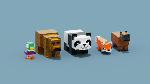 modelo 3d Animales Minecraft - TurboSquid 2143450