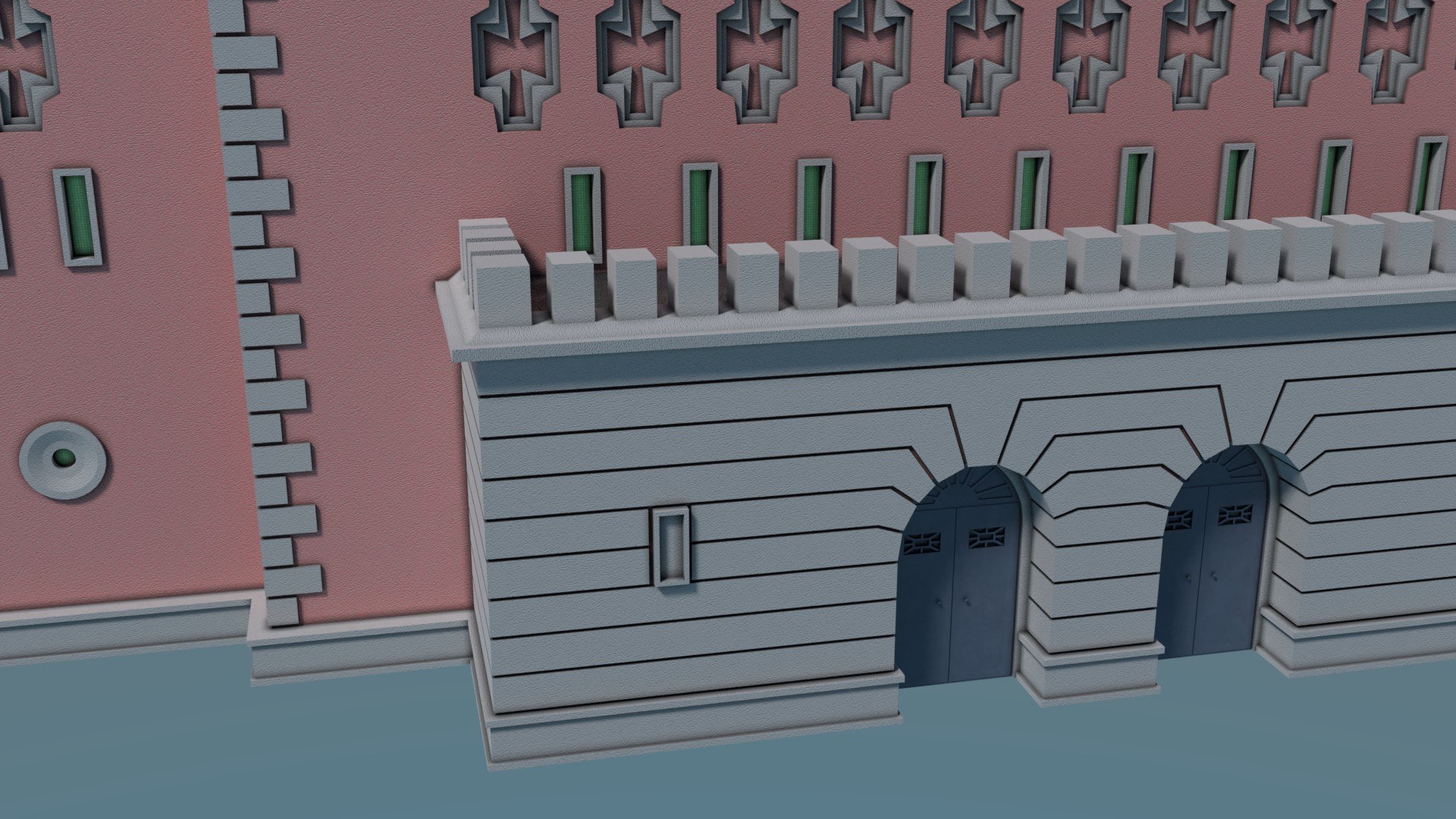 3D Reichsbahn Berlin Castle Plaster Red - TurboSquid 1761910