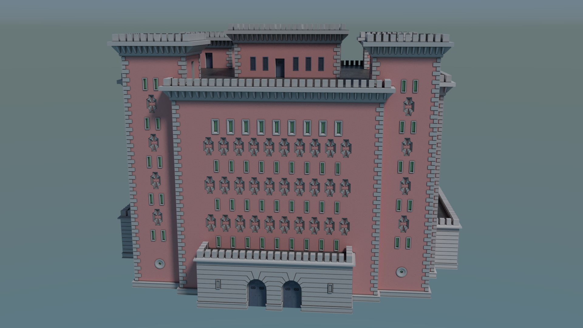 3D Reichsbahn Berlin Castle Plaster Red - TurboSquid 1761910