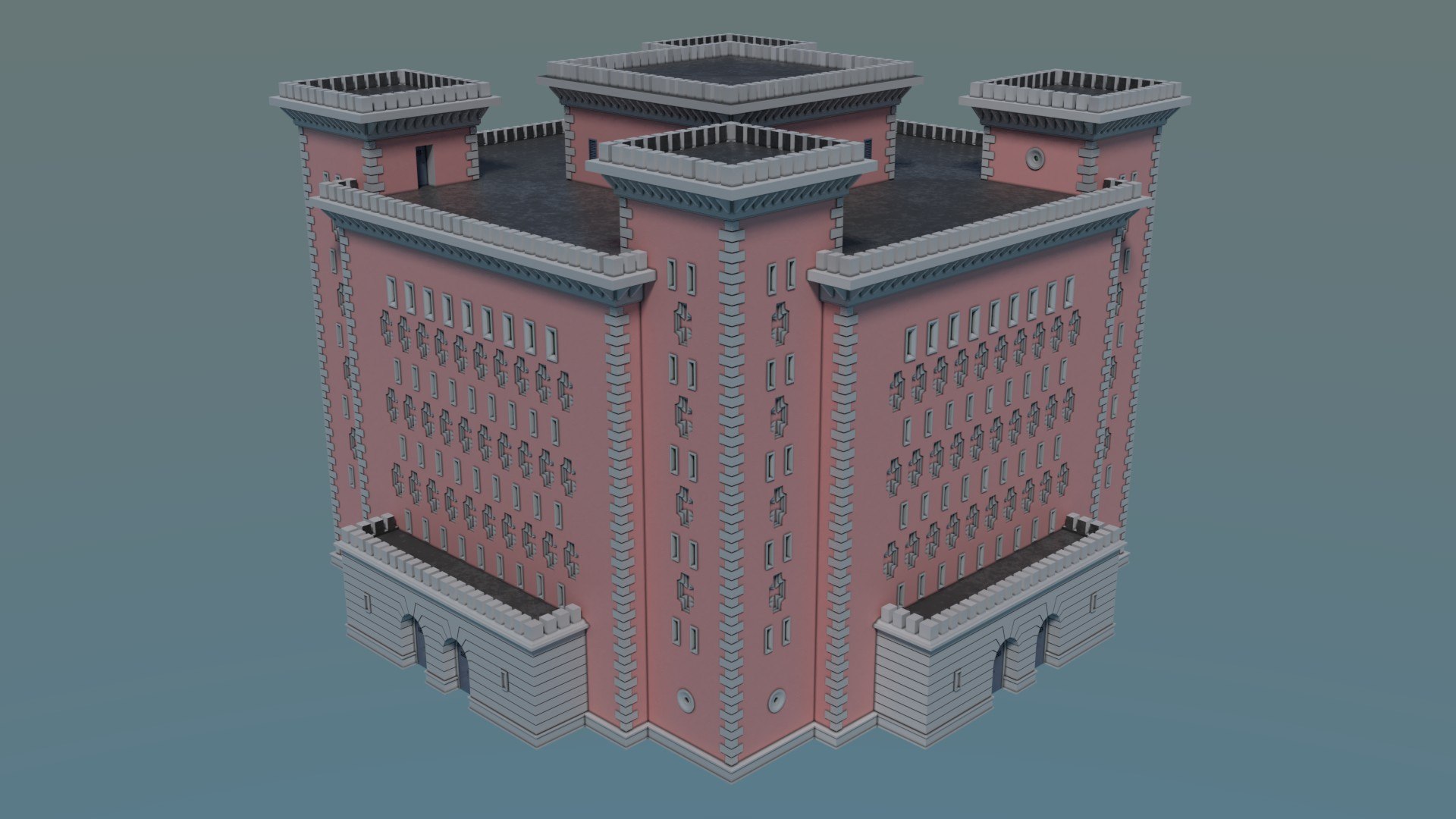 3D Reichsbahn Berlin Castle Plaster Red - TurboSquid 1761910
