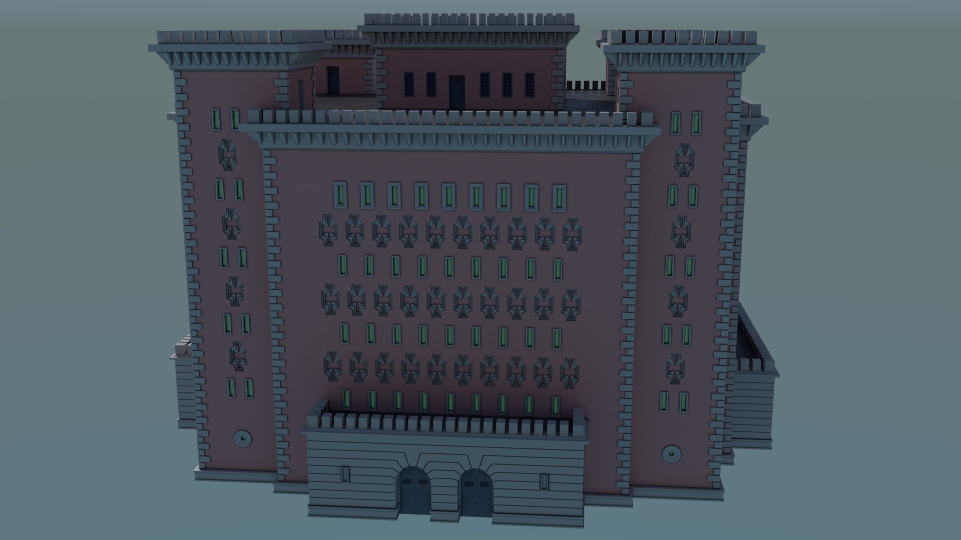 3D Reichsbahn Berlin Castle Plaster Red - TurboSquid 1761910