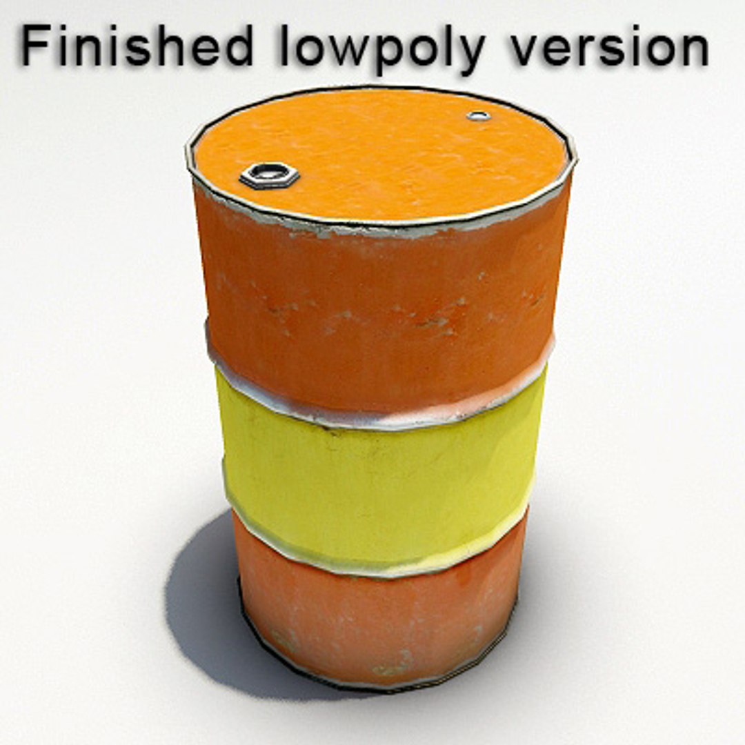 3d Oil Barrels Model