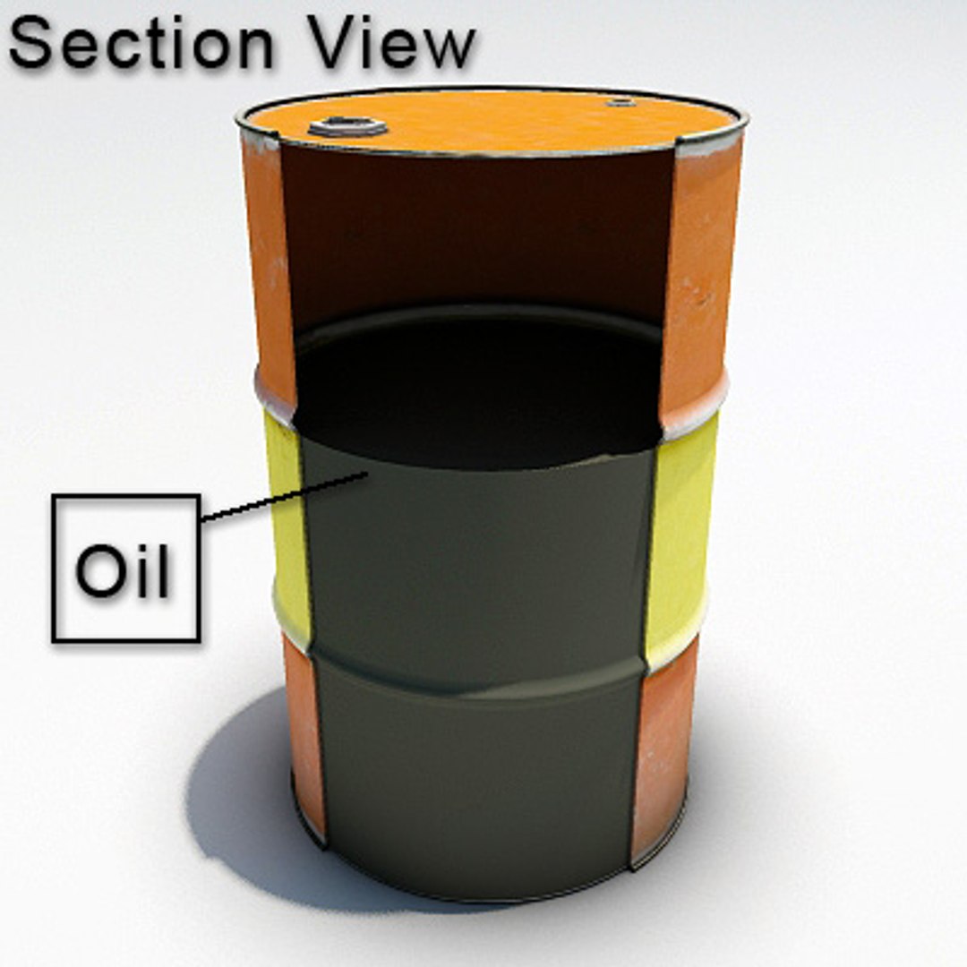 3d Oil Barrels Model