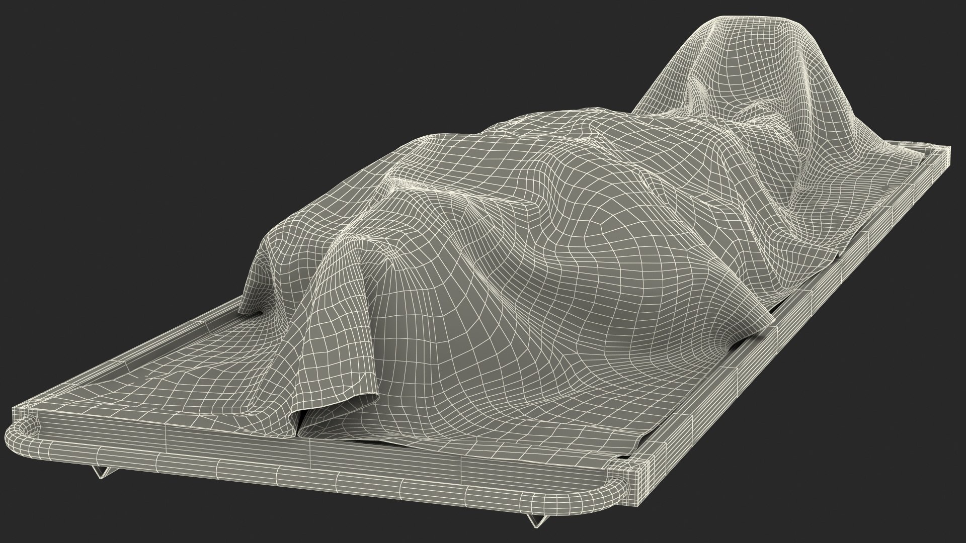 Dead Man Body Covered With White Sheet Model - TurboSquid 1975703