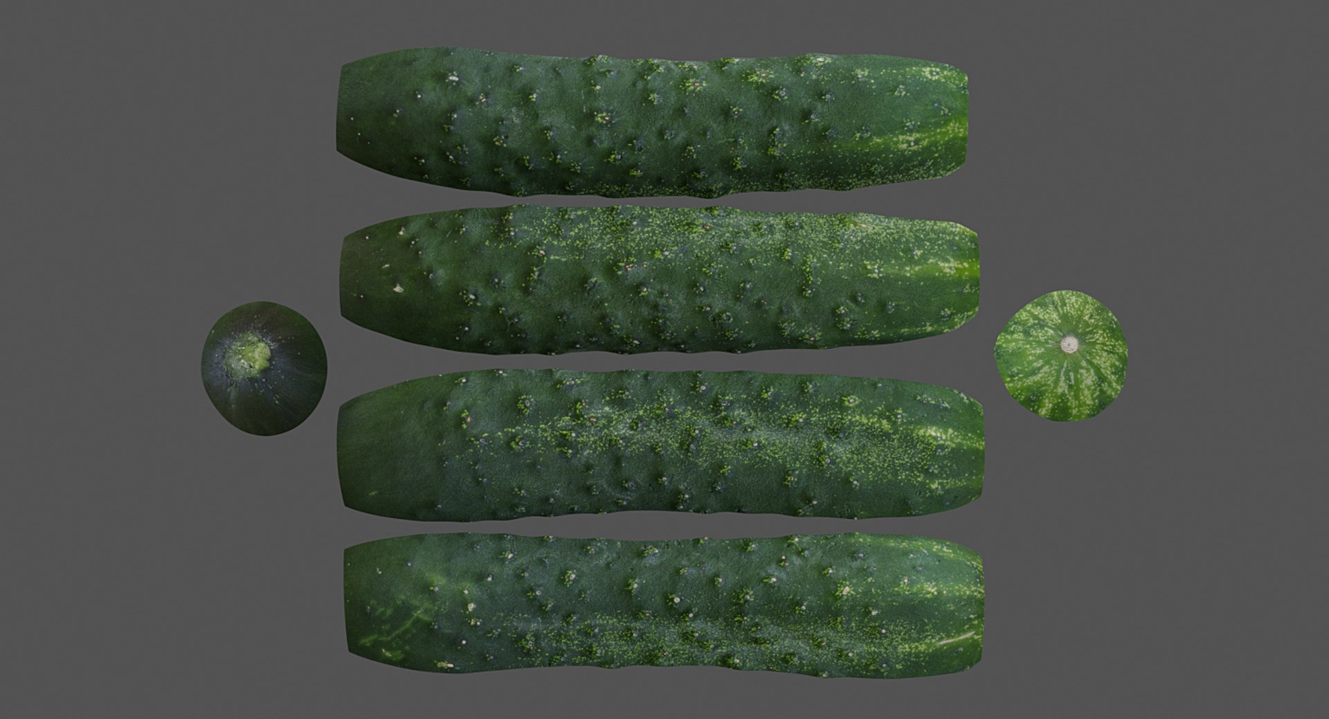 3D Model Realistic Sliced Cucumber - TurboSquid 1191017
