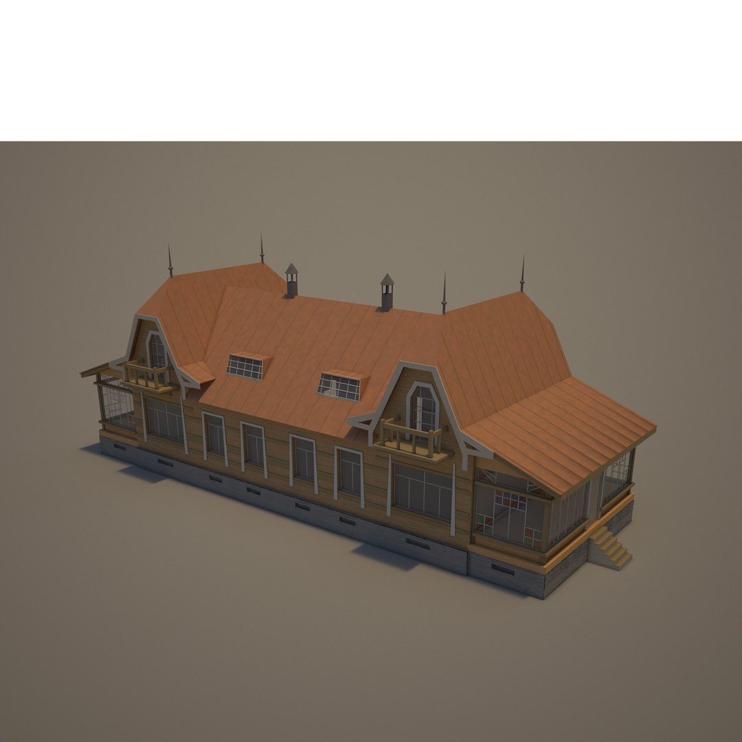 3d old house model