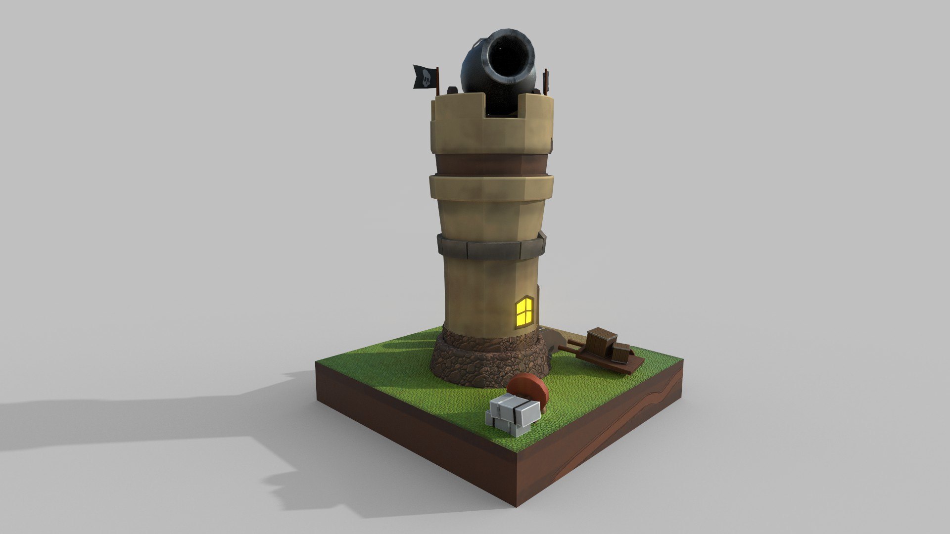 3D Model Stylized Tower - TurboSquid 1835270