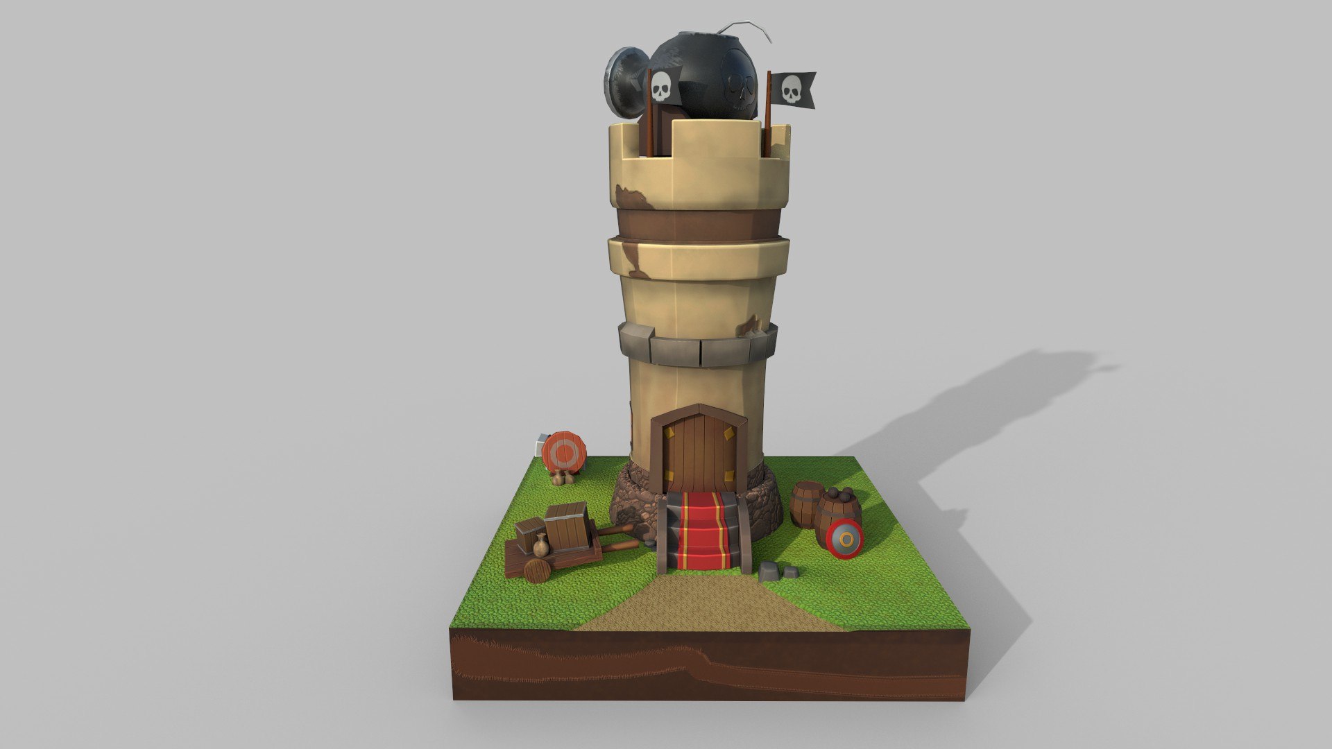 3D Model Stylized Tower - TurboSquid 1835270