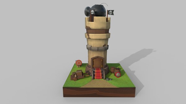 3D model Stylized Tower - TurboSquid 1835270