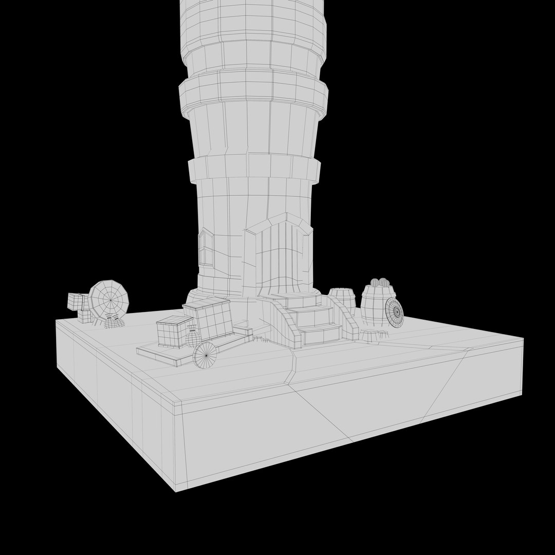 3D Model Stylized Tower - TurboSquid 1835270