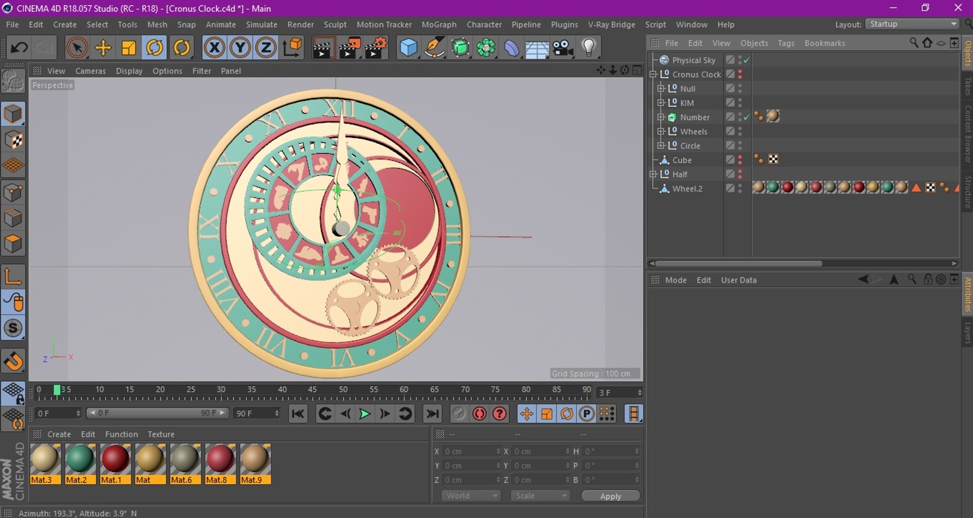Kamen Cronus Clock 3D Model - TurboSquid 1295636