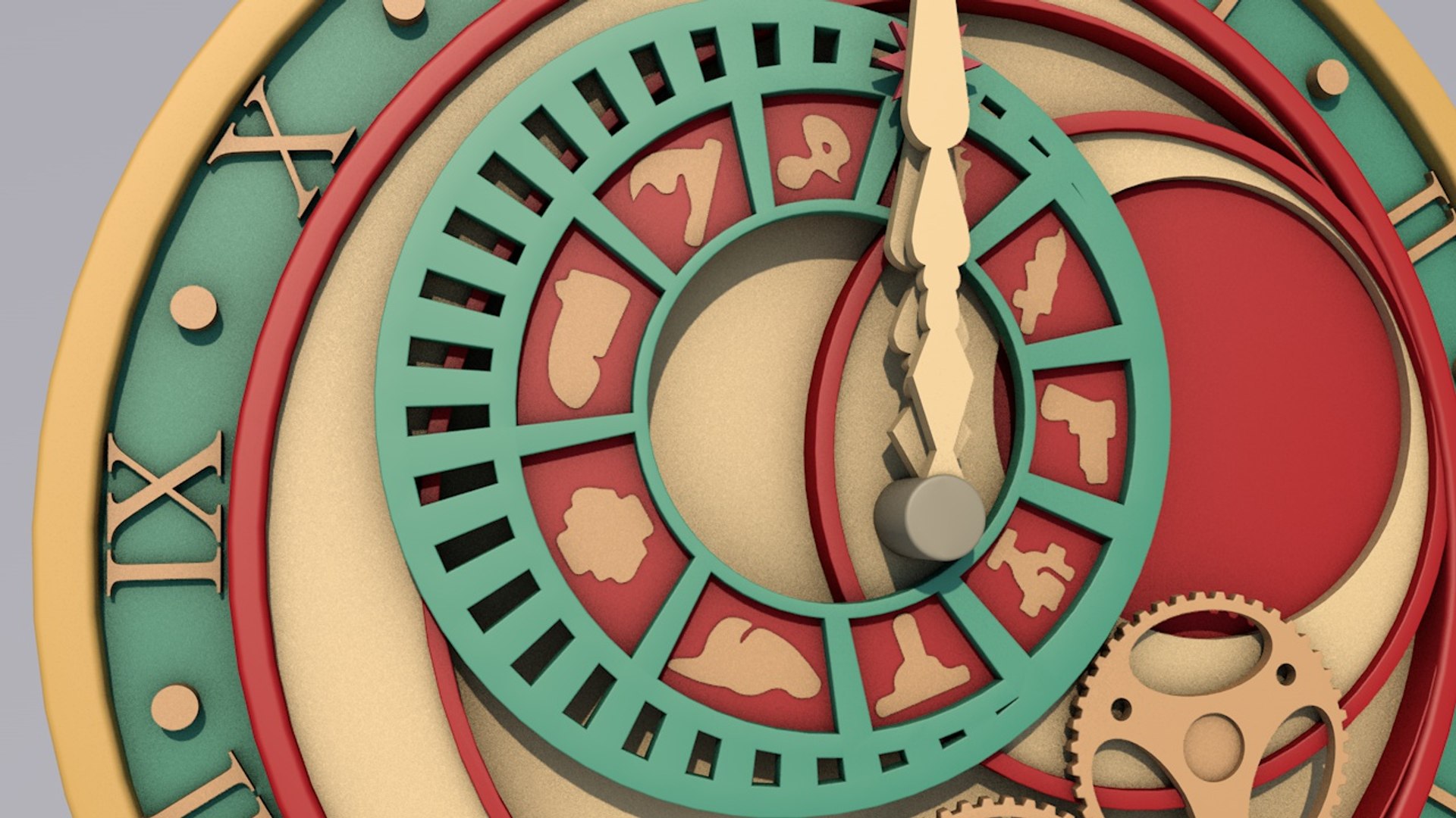 Kamen Cronus Clock 3D Model - TurboSquid 1295636