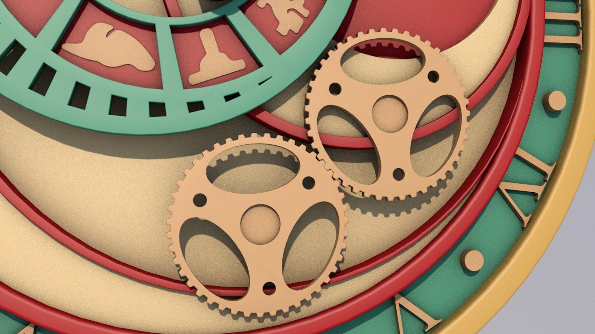 Kamen Cronus Clock 3D Model - TurboSquid 1295636