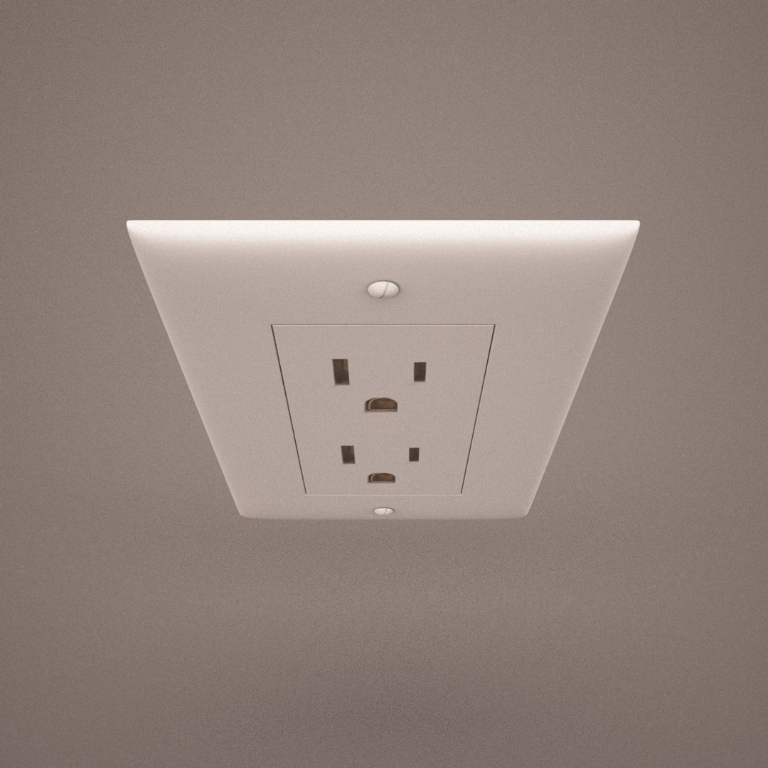 3d Single Electrical Outlet
