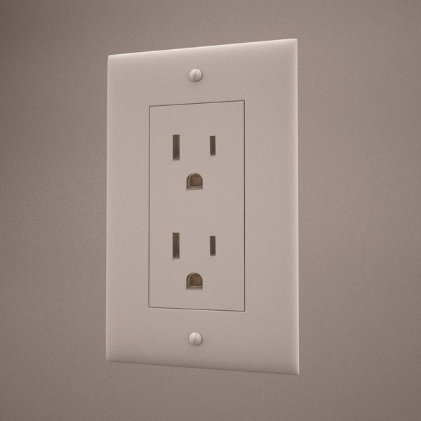 3d single electrical outlet