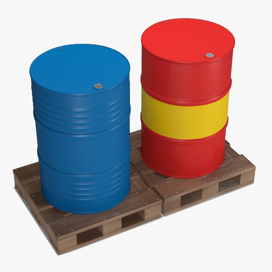 Metal Barrels Pallets 3D Model - TurboSquid 1619312