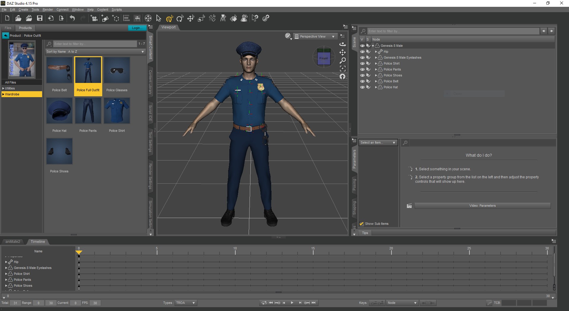 3D Police Outfit Daz3D Clo3D Blender Obj Fbx Model - TurboSquid 1915402