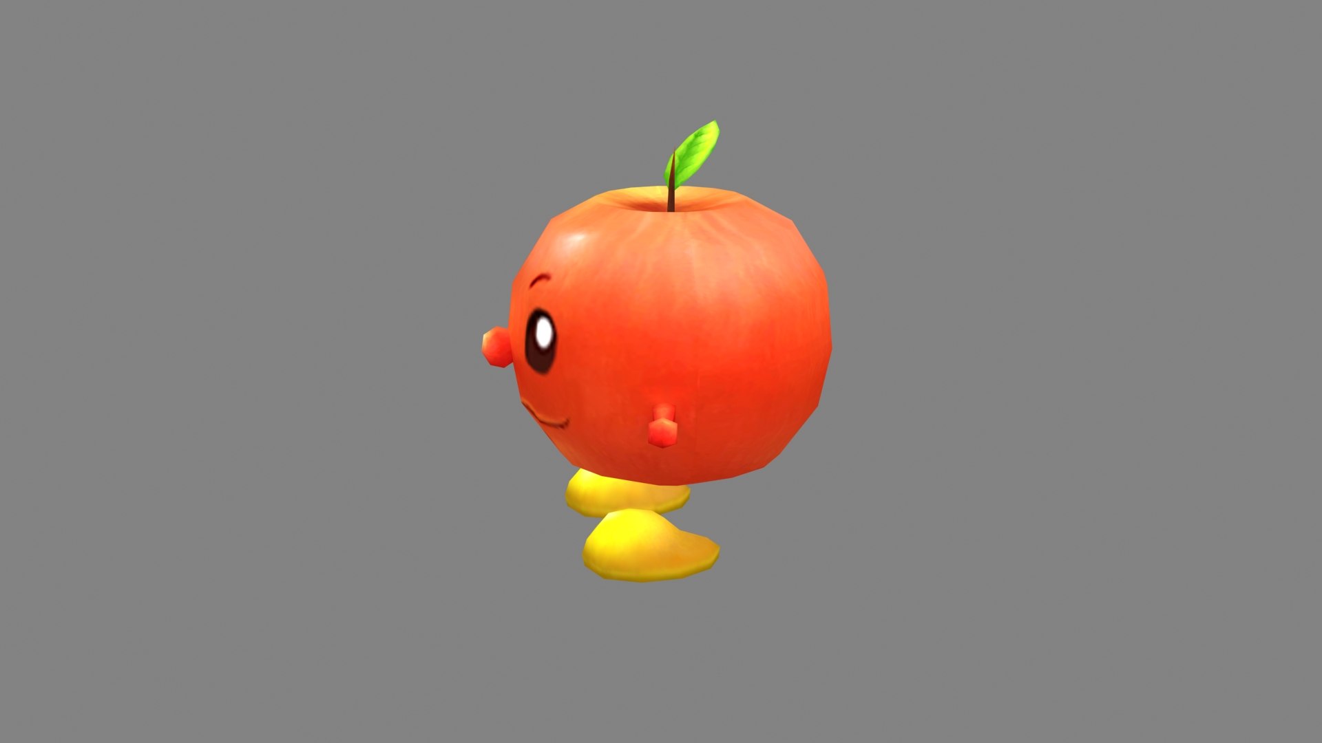 3D Cartoon Fruit Mascot - Red Apple Man - TurboSquid 1949597