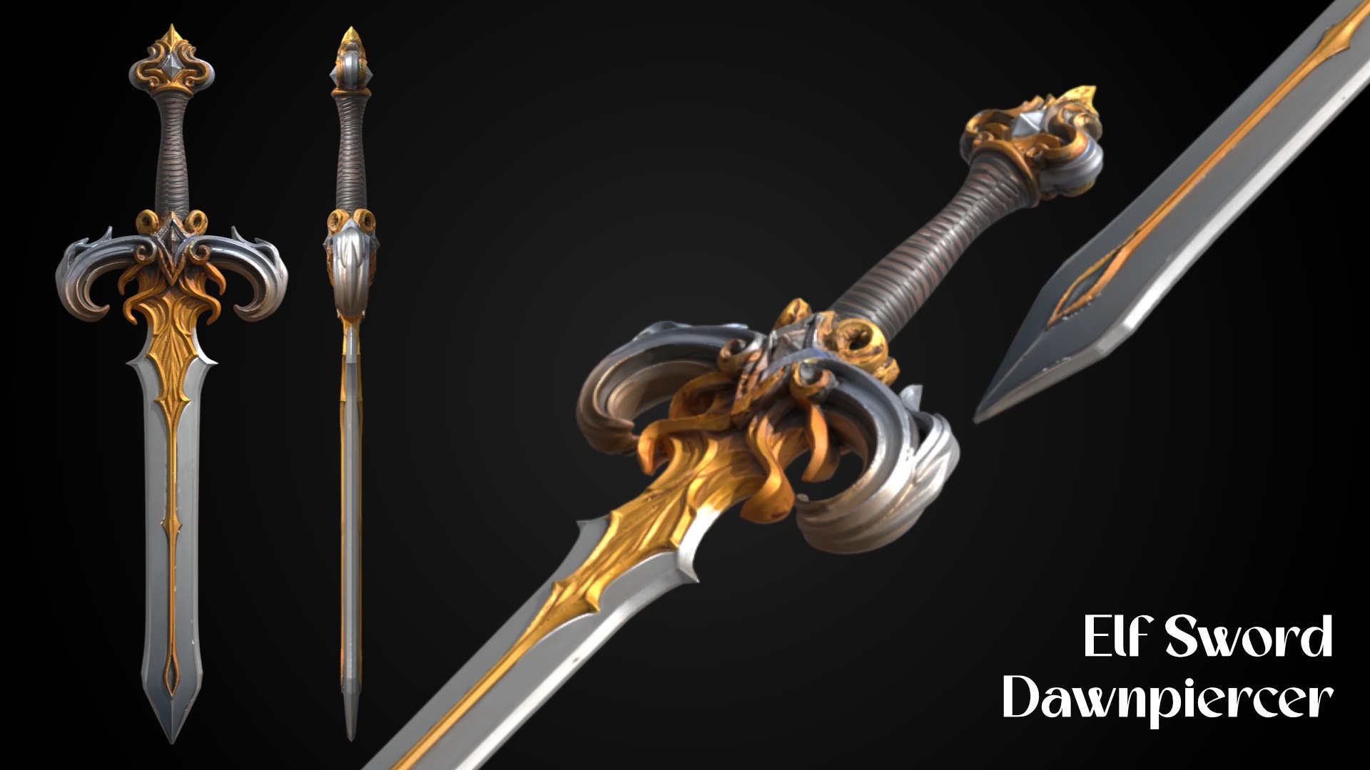Stylized Fantasy Sword Pack - Elf Sword 3D Model - TurboSquid 2426800