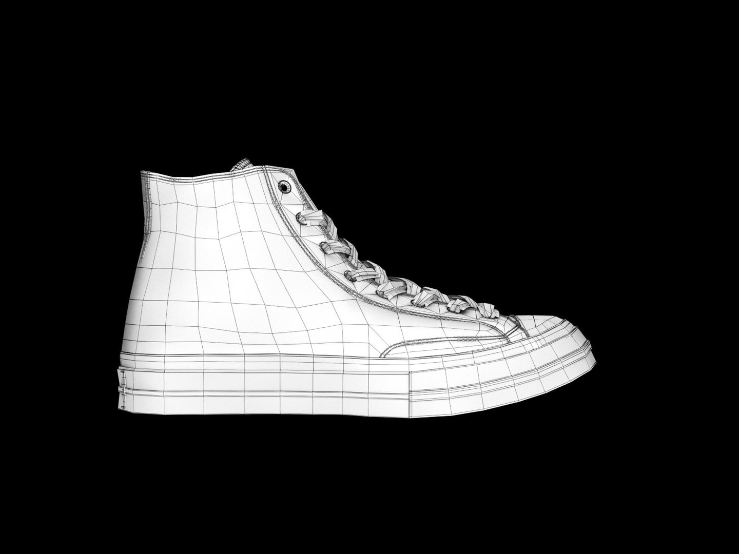 Black Converse 3D Model - TurboSquid 1487988