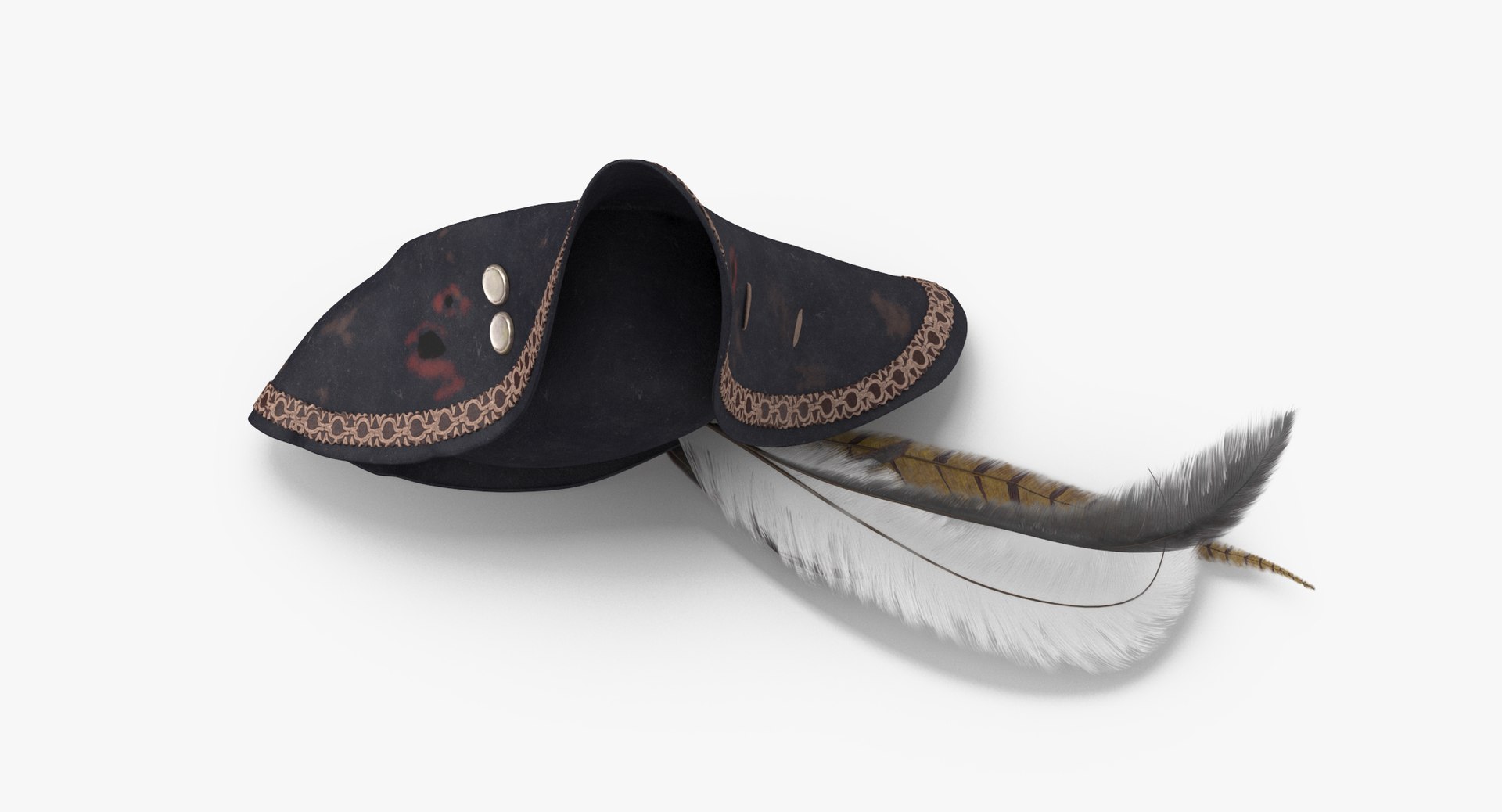 Pirate Hat 01 Laying 3D Model - TurboSquid 1194224