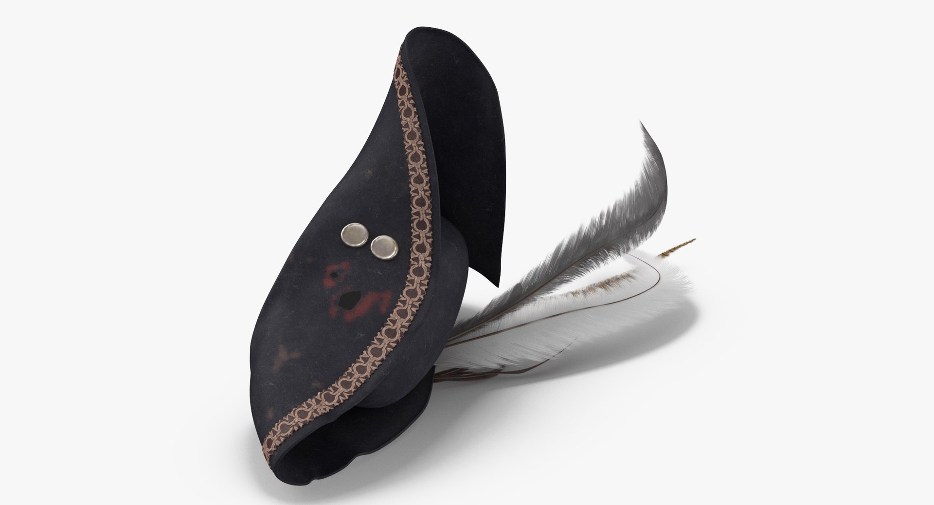 Pirate Hat 01 Laying 3D Model - TurboSquid 1194224