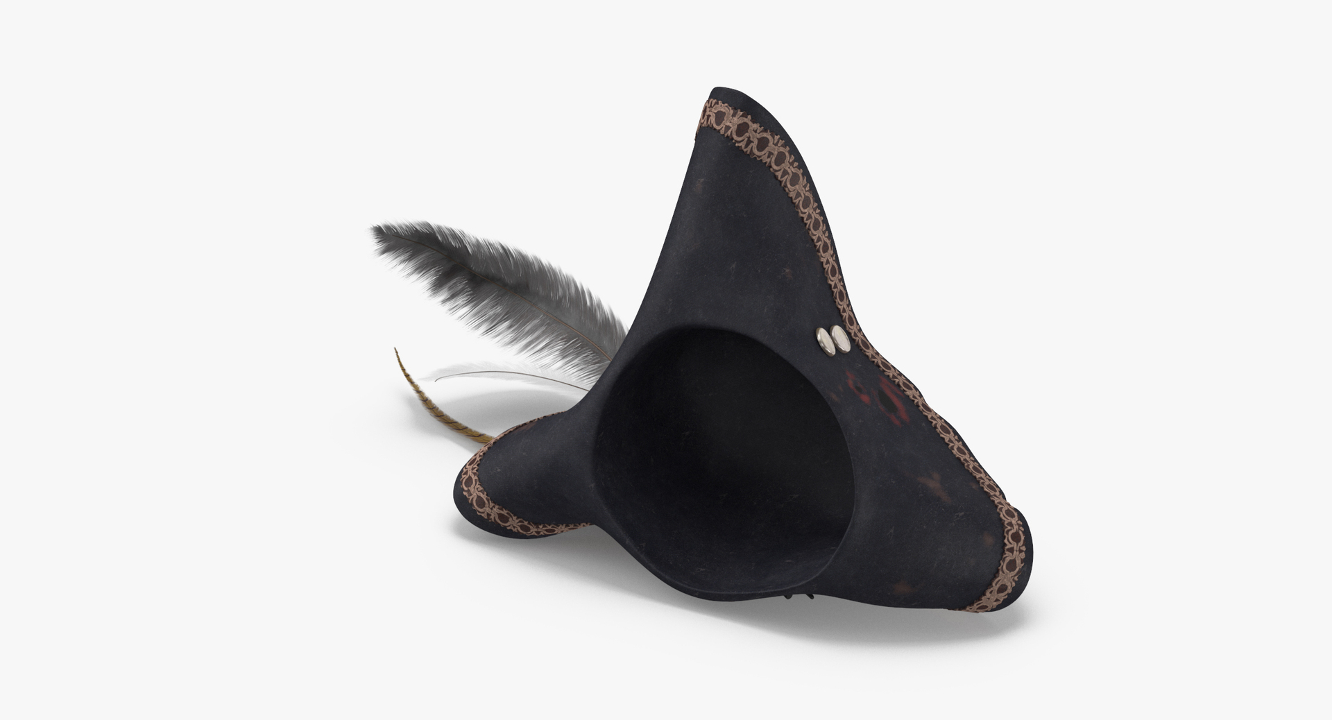 Pirate Hat 01 Laying 3D Model - TurboSquid 1194224