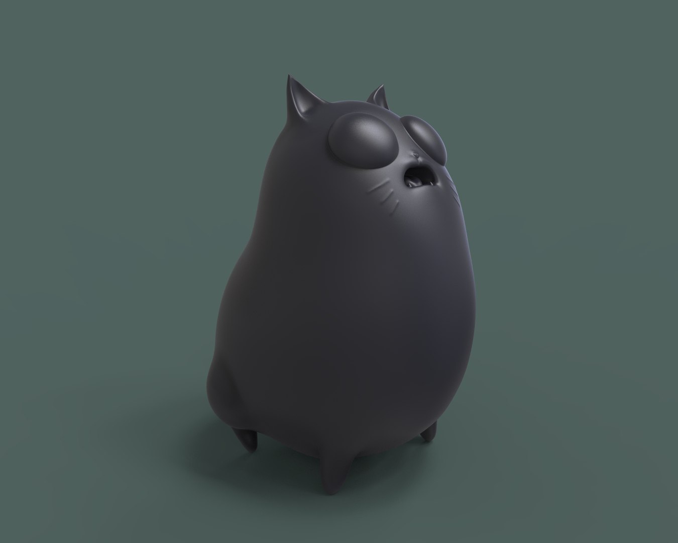 3D The Cute Chubby Cat Print - TurboSquid 1729819
