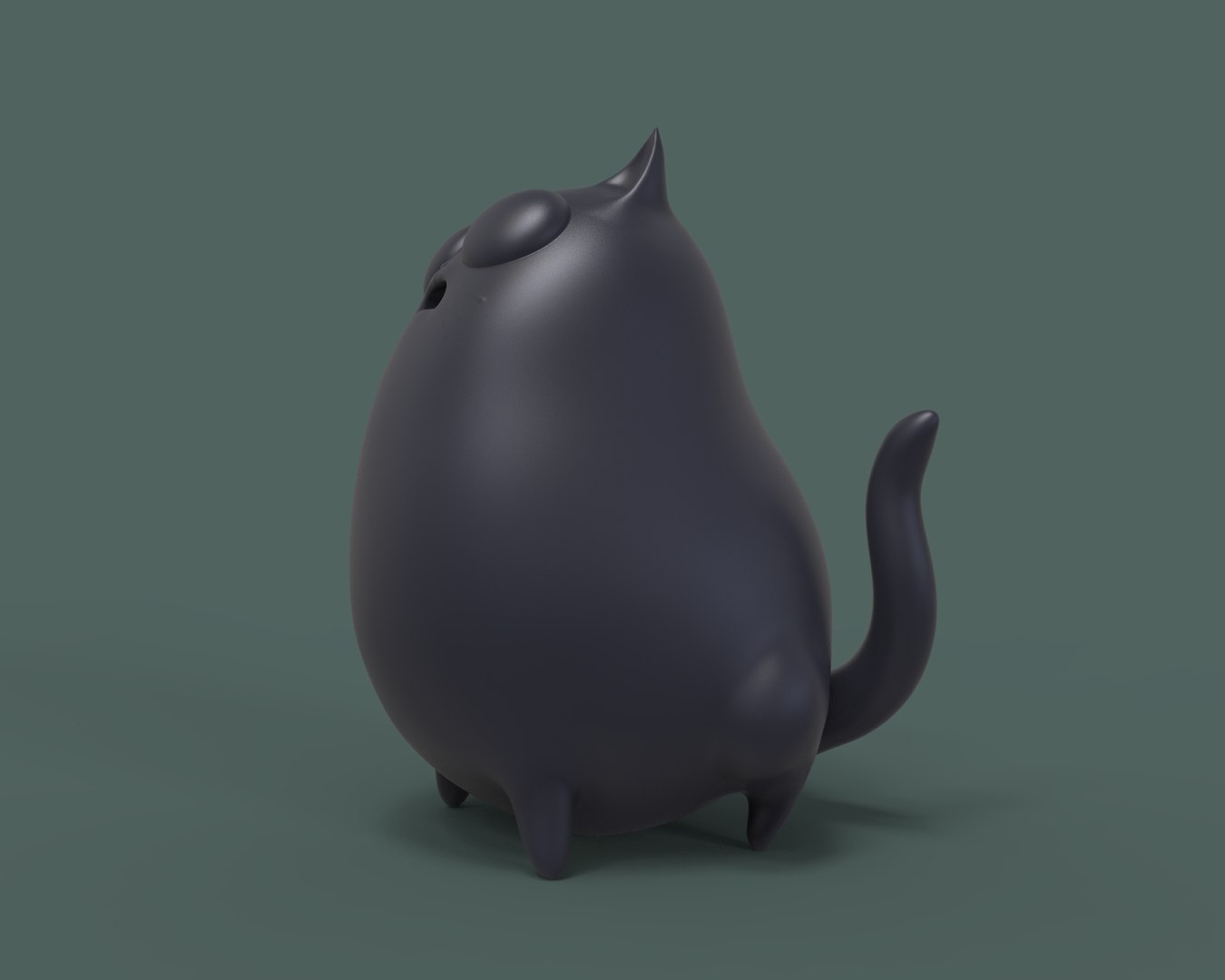 3D The Cute Chubby Cat Print - TurboSquid 1729819