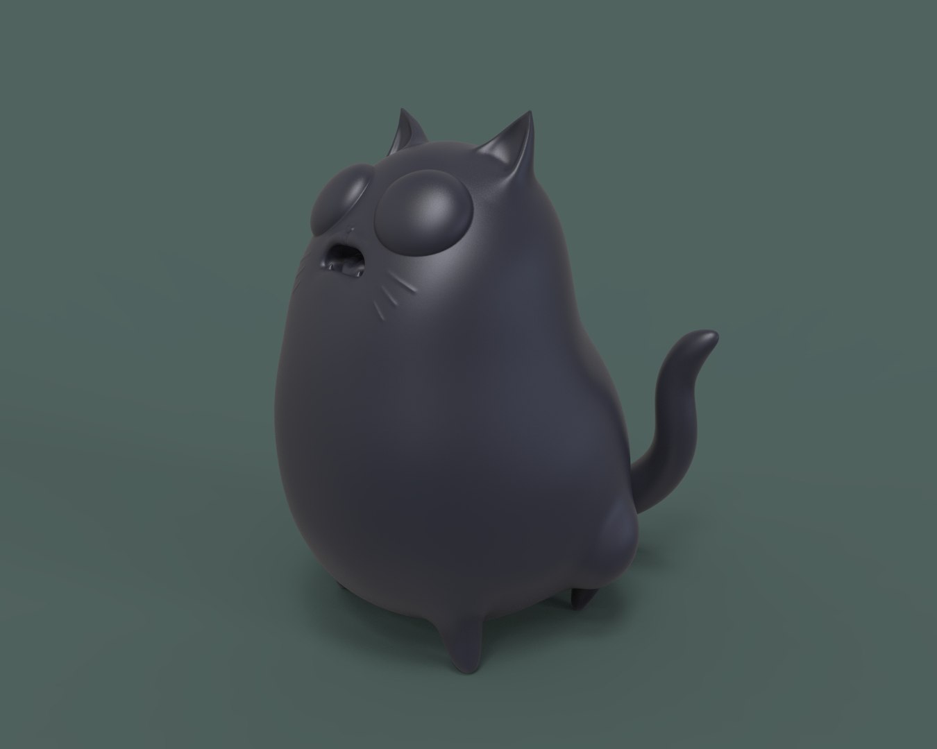 3D The Cute Chubby Cat Print - TurboSquid 1729819